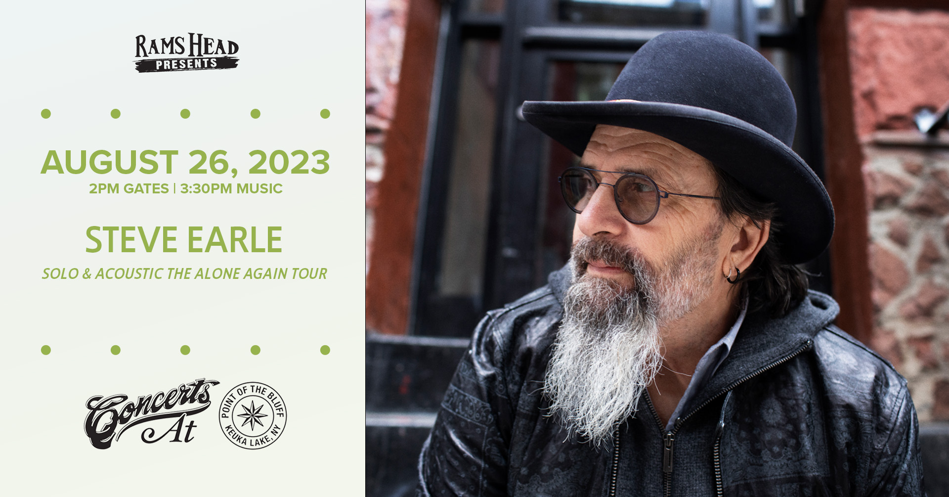 Steve Earle Solo & Acoustic The Alone Again Tour with support: Danny ...